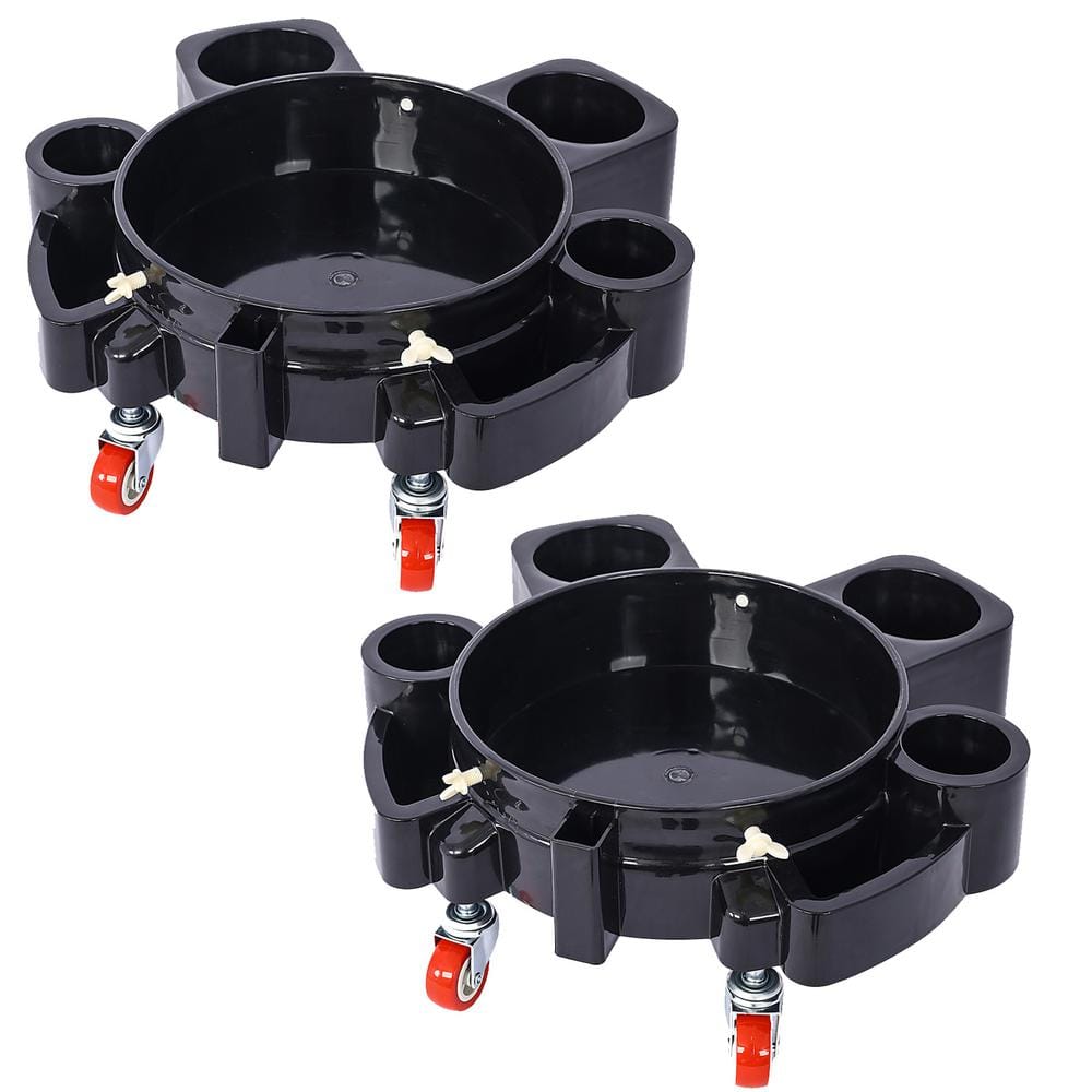 Amucolo 250 lbs. Capacity Bucket Dolly 5 Gal. Rolling Bucket Dolly w/ 5 ...