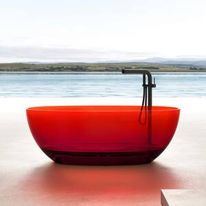 WOODBRIDGE Wudu 59 in. x 29.5 in. FlatBottom Soaking Bathtub with ...