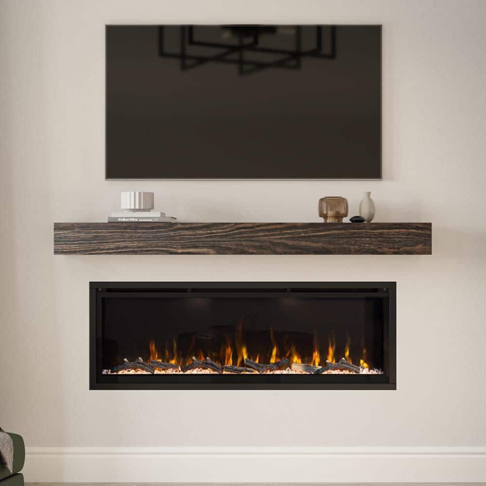 Modern Ember Aerus 50 in. Wall-Mounted Smart Electric Fireplace Heater ...