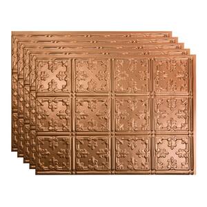 Fasade Traditional 10 18 in. x 24 in. Polished Copper Vinyl Decorative ...
