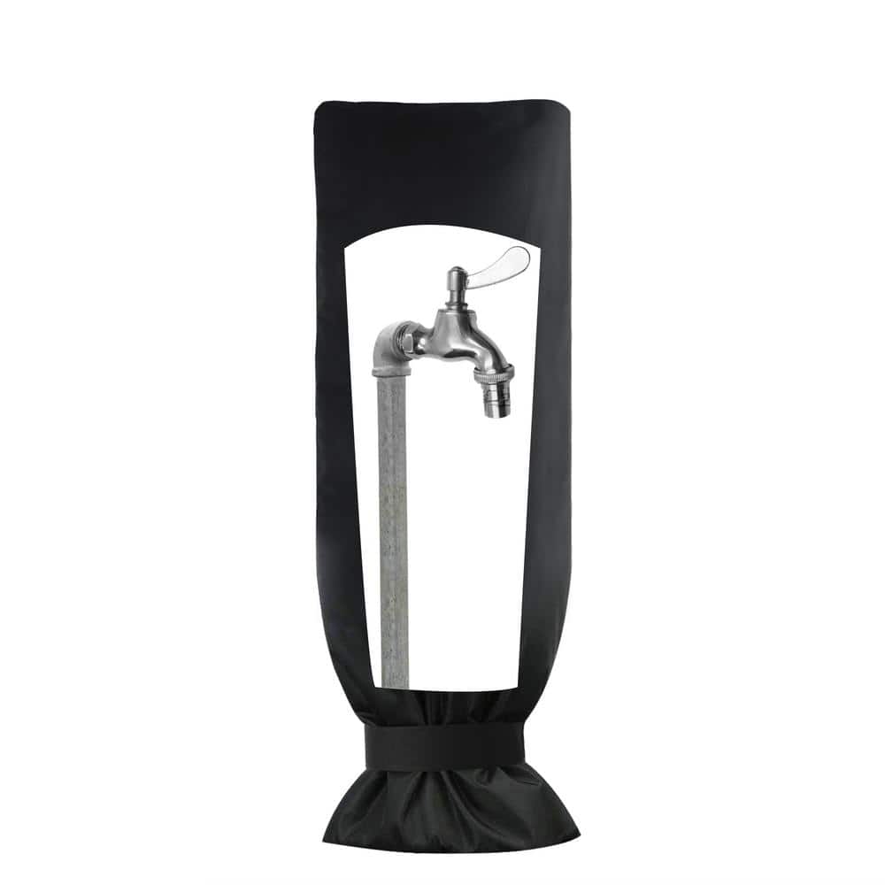 Wellco Black Outdoor Freeze Protector Insulate Faucet Cover for Winter ...