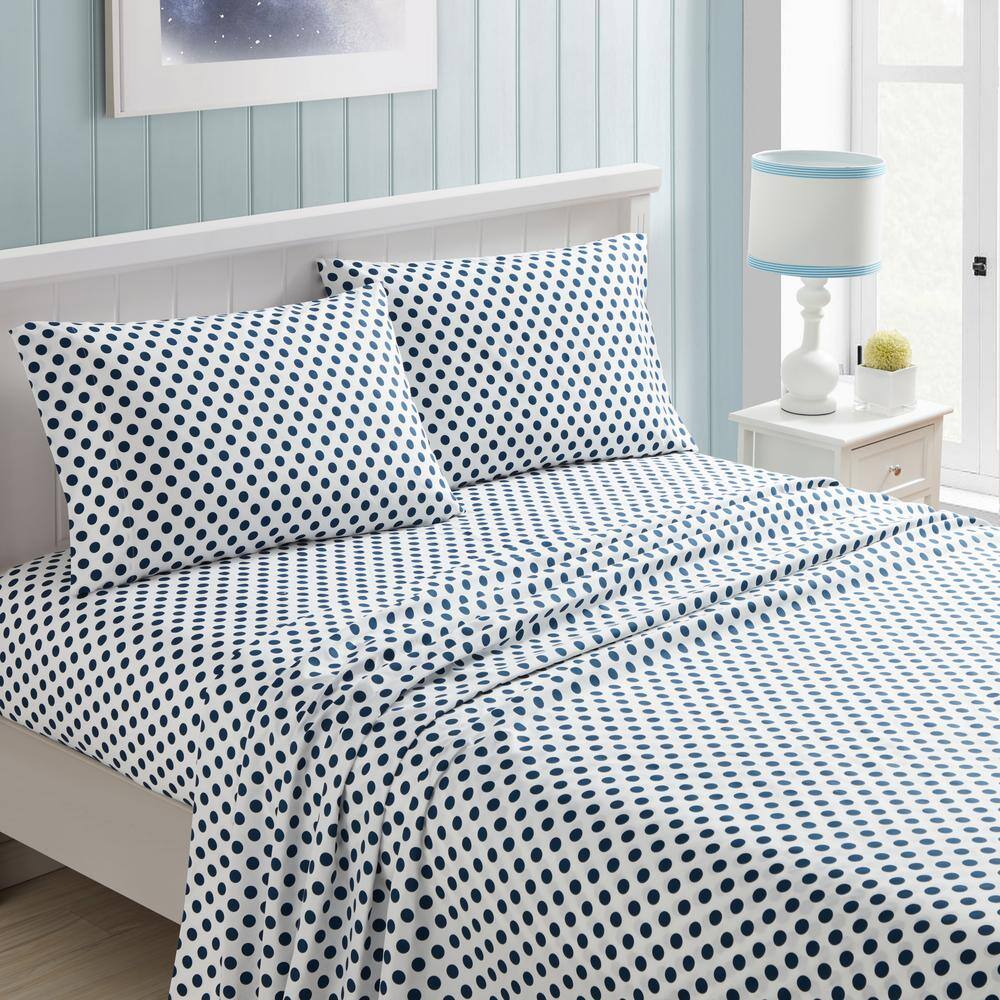 kute kids Full Microfiber Minnie Navy Sheet Set M669750 - The Home Depot