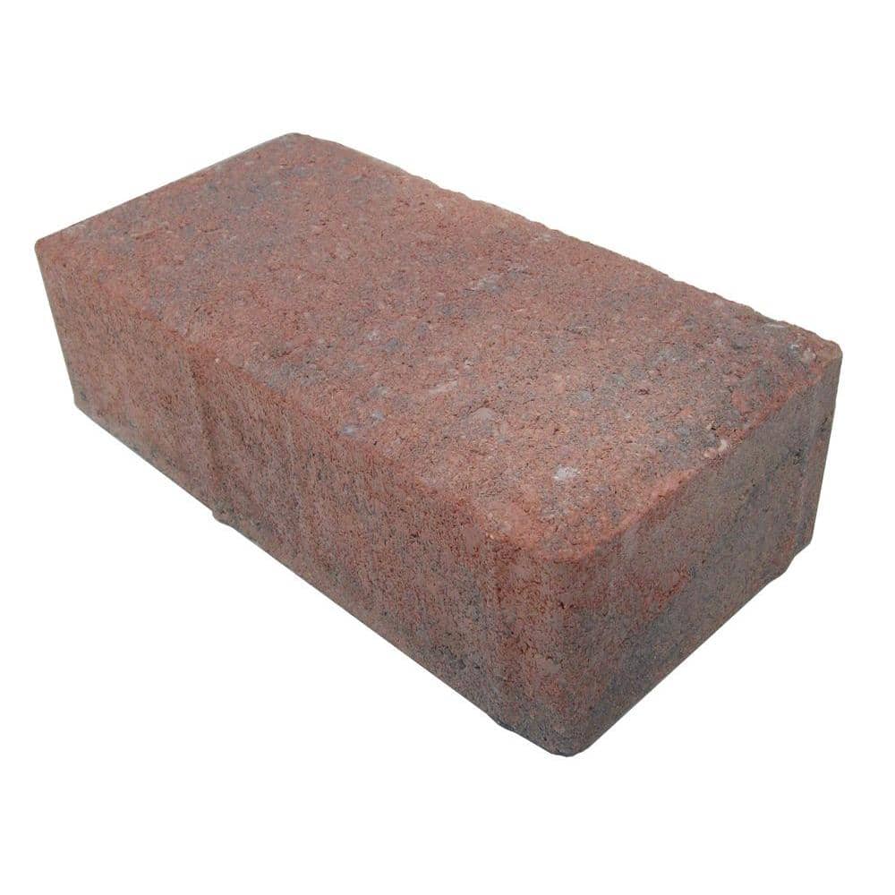 Oldcastle 4 in. x 8 in. Sunset Beach Red Concrete Paver 10150022 - The ...
