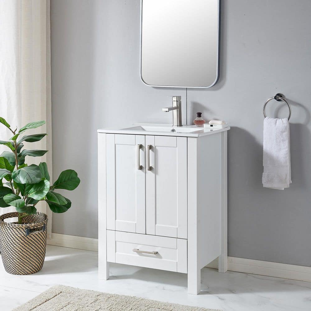 VC CUCINE 24 in. W x 18 in. D x 32in. H Free-standing Single Bathroom ...