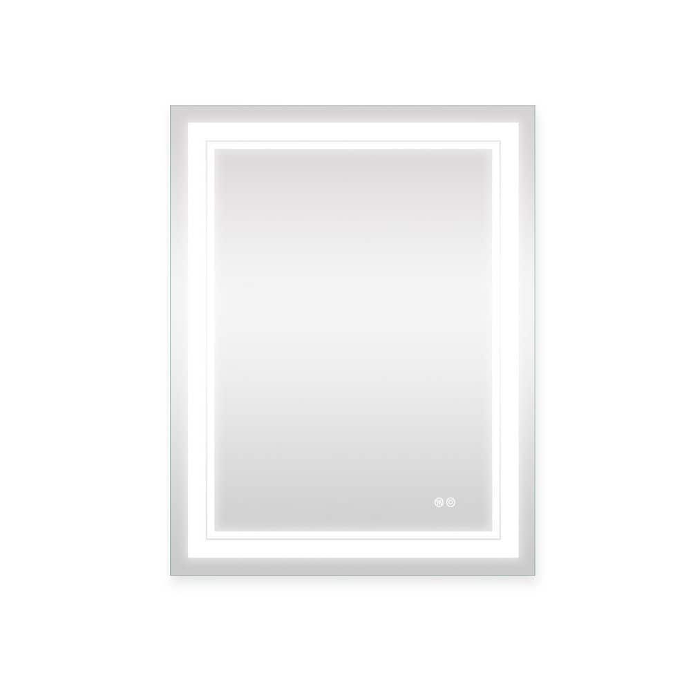 28 in. W x 36 in. H Rectangular Frameless Vertical and Horizontal Led ...