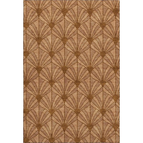 Addison Rugs Mayfield Premium Machine Washable Abstract AMF2426 Paprika ...