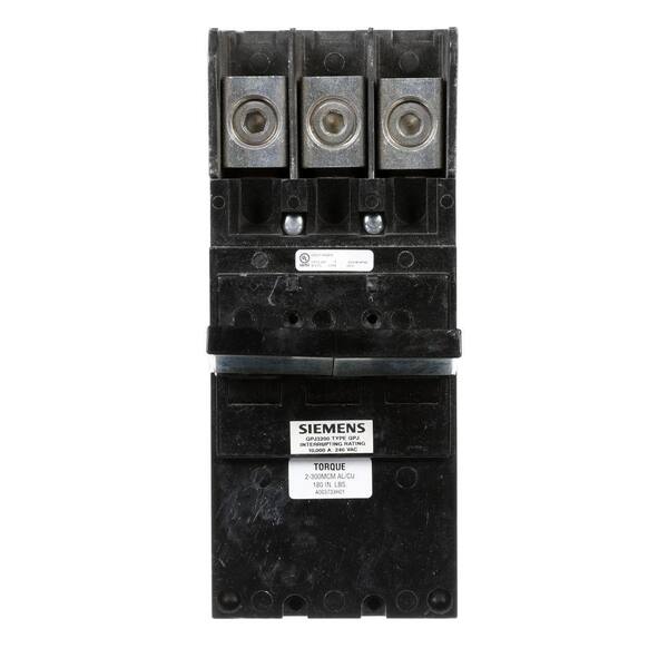 Siemens 200 Amp 3-Pole 10 kA Type QPJ Plug-In Circuit Breaker-QPJ3200 ...