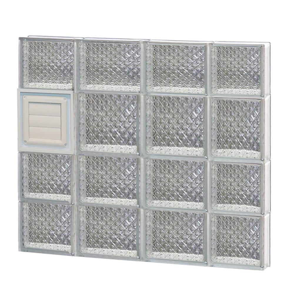 Clearly Secure 27 in. x 25 in. x 3.125 in. Frameless Diamond Pattern ...