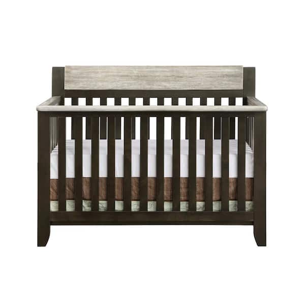 wetiny Coffee Solid Wood Crib D-B02263741-B022 - The Home Depot
