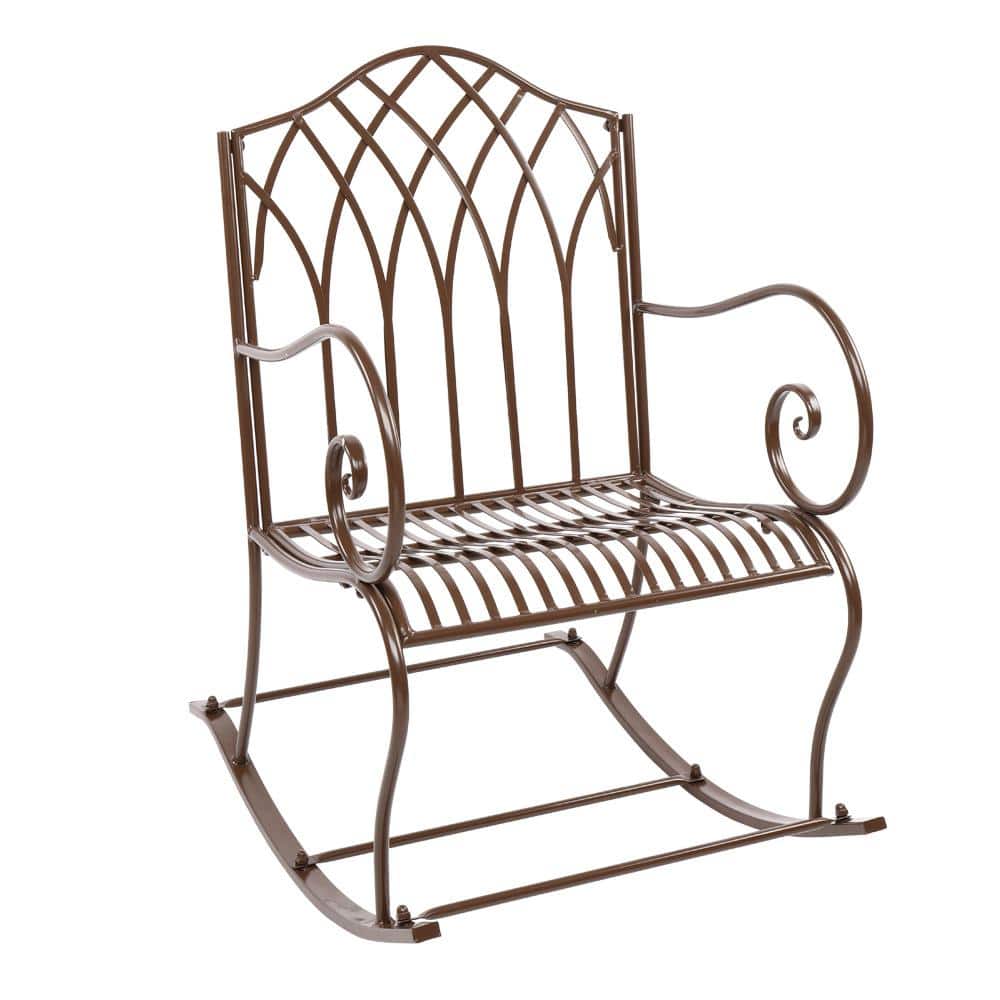 Reviews for cenadinz Metal Extra Wide Outdoor Rocking Chair | Pg 1 ...