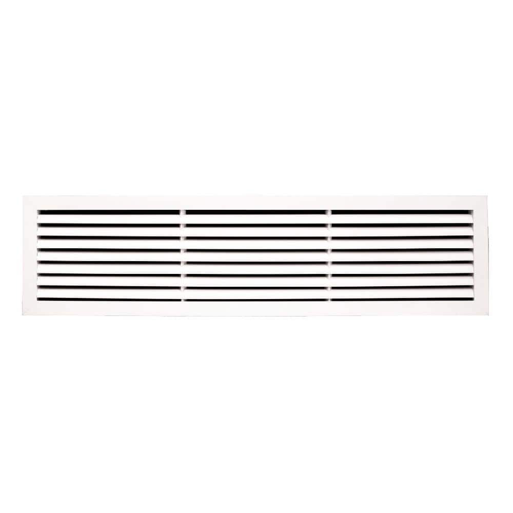 ACLAMINAIRE 36 in. x 8 in. Aluminum Return Air Grille in White L-RA ...