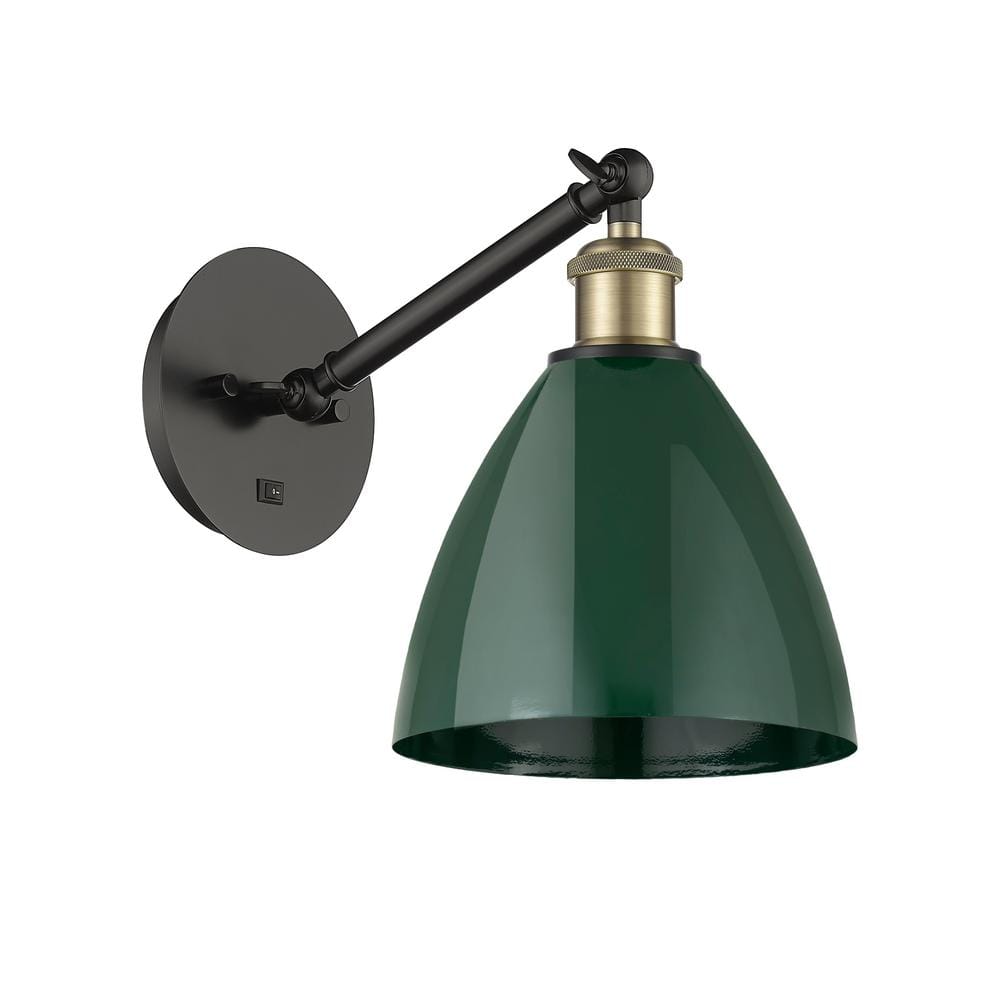 Innovations Plymouth Dome 1-Light Black Antique Brass, Green Wall ...