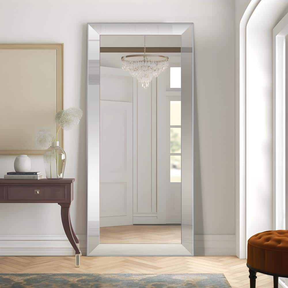 Dovelina 30 in. W x 70 in. H Rectangle Sliver Framed Full Length Mirror ...