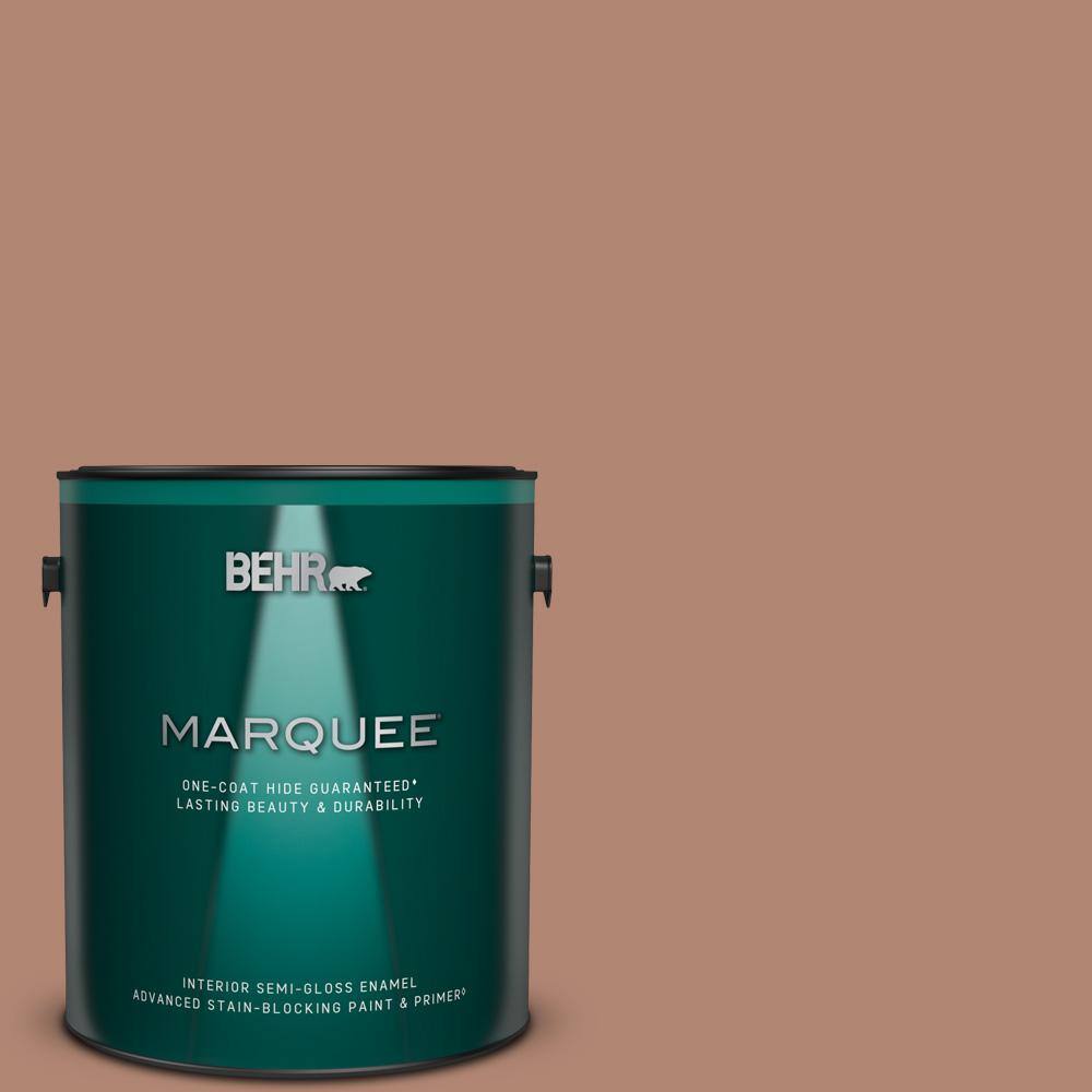 BEHR MARQUEE 1 gal. #220F-5 Light Mocha Semi-Gloss Enamel Interior ...