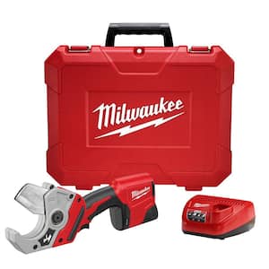 Milwaukee M12 12V Lithium-Ion Cordless PVC Pipe Shear with M12 12V ...