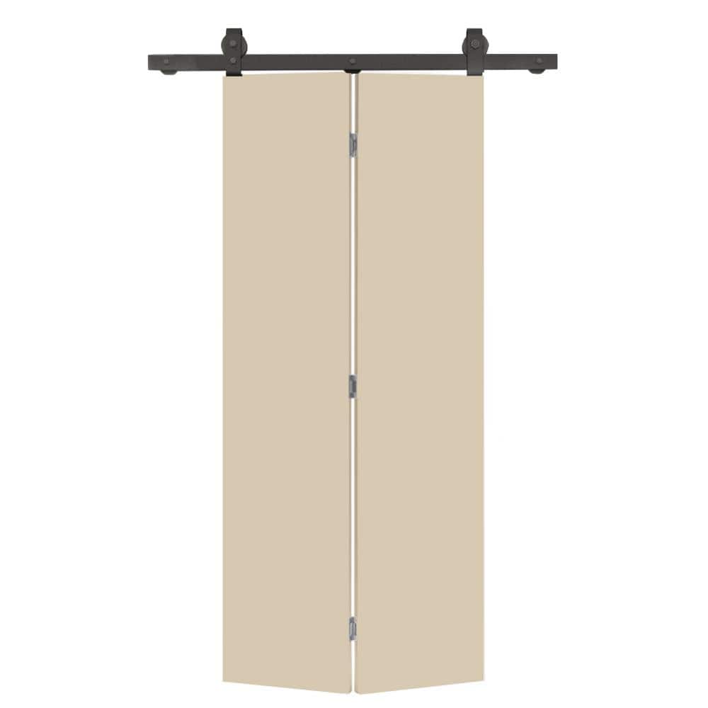 CALHOME 24 in. x 80 in. Beige Smooth Flush Hardboard Hollow Core ...