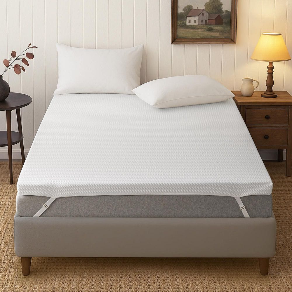 Wellos Medium 3 in. Twin Gel Memory Foam Mattress Topper Cooling Bed ...