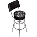 Trademark Pontiac Firebird 30 in. Chrome Swivel Cushioned Bar Stool ...