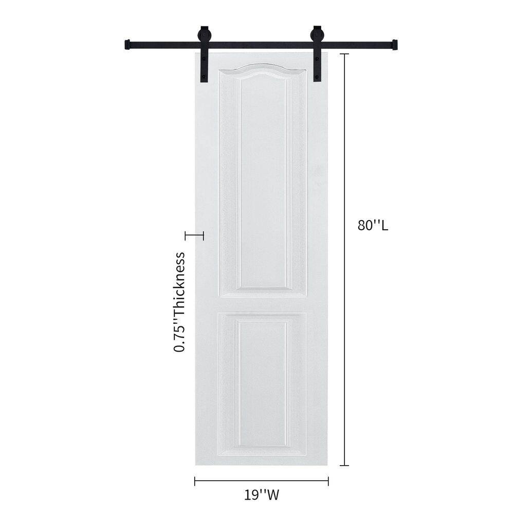 CNC Crafted Modern Door 3/4 in. thick 19 in. x 80 in. MDF White Barn ...