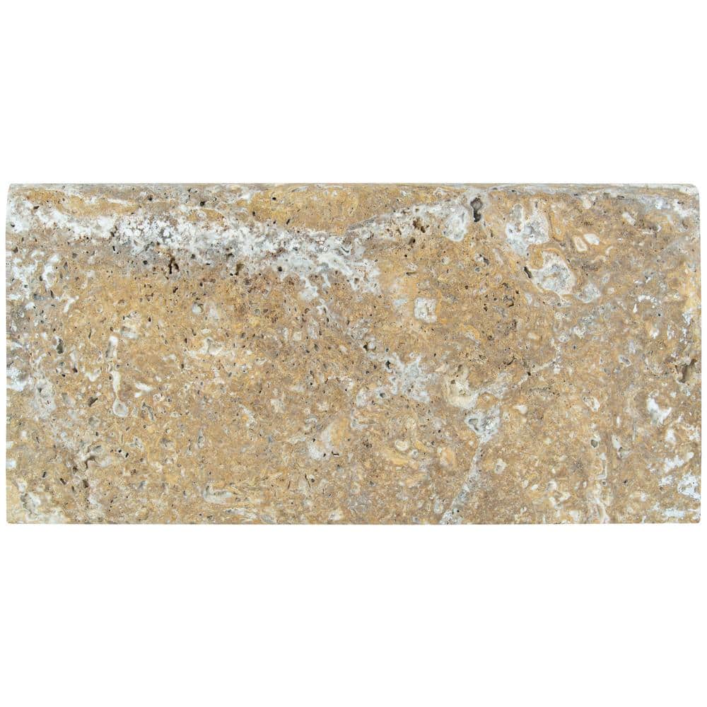 MSI Tuscany Scabas 5 cm x 12 in. x 24 in. Brushed Travertine Pool ...