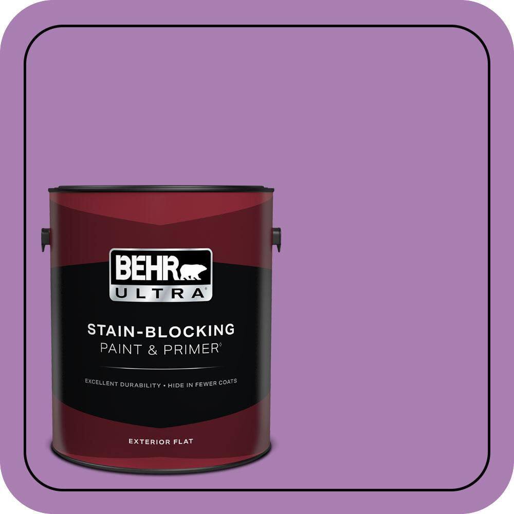 BEHR ULTRA 1 gal. #P100-5 I Heart Potion Flat Exterior Paint & Primer ...