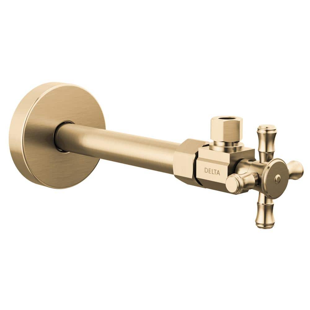 Delta Gold 7.81 in. L Champagne Bronze Angled Supply Stop Valve ...