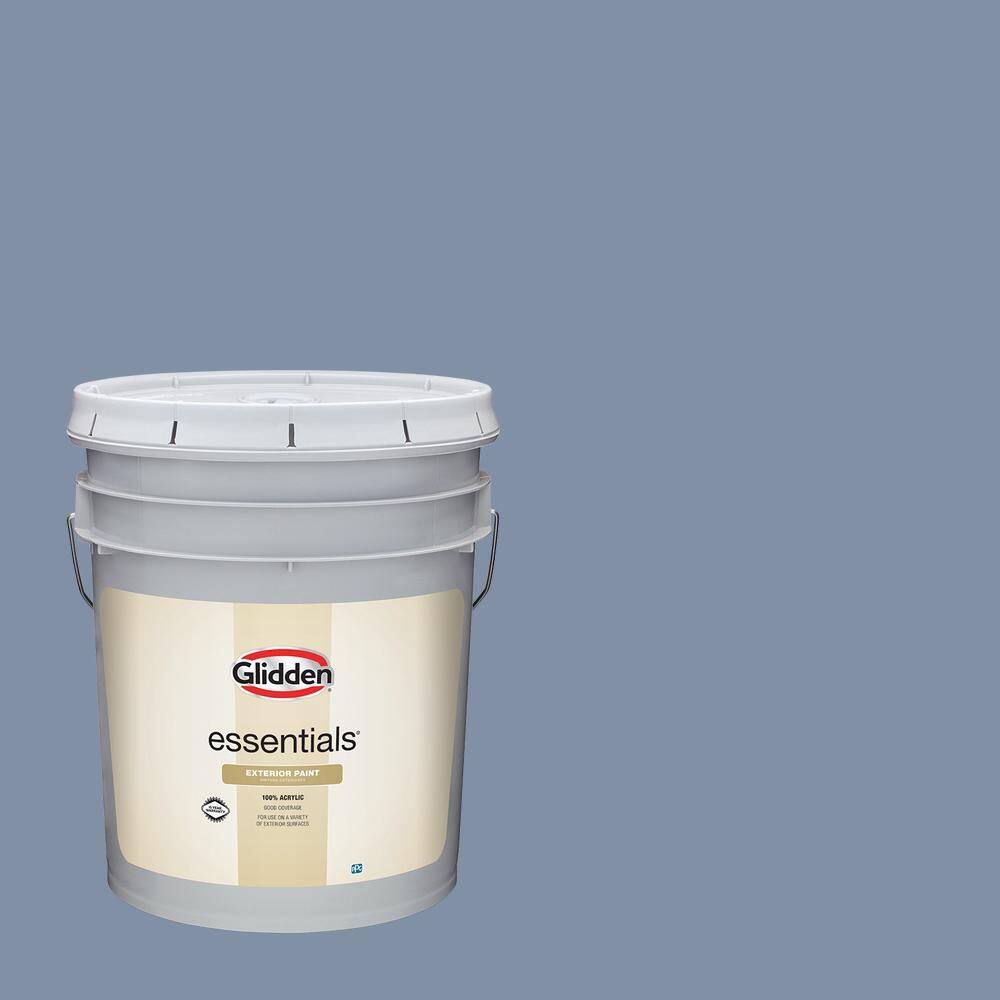 Glidden Essentials 5 gal. PPG1164-5 Blueberry Muffin Satin Exterior ...
