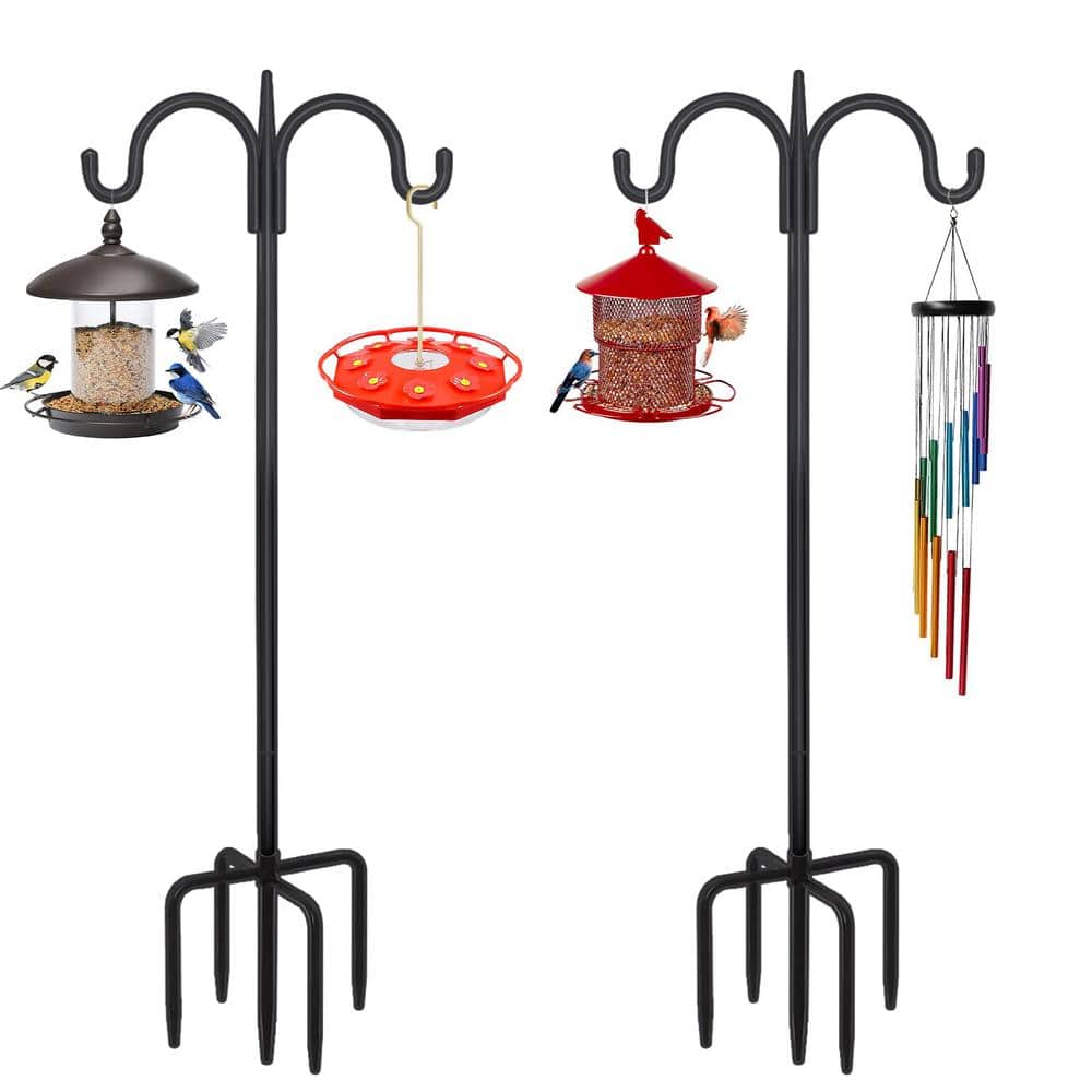 FAWEY TRED INC 91 in. Black Metal Heavy-Duty 2 Sided Shepard's Hooks (2 ...