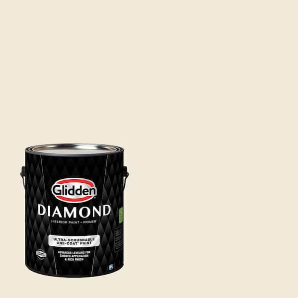 Glidden Diamond 1 gal. PPG1103-1 Ivory Tower Ultra-Flat Interior Paint ...