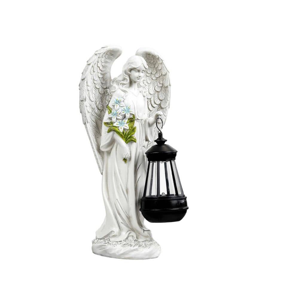 FAWEY TRED INC 13.2 inches Solar Angel Outdoor Garden Statues Decor ...