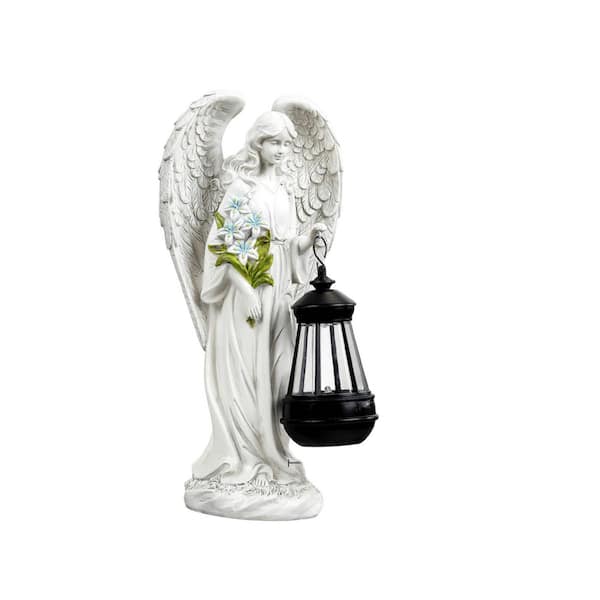 FAWEY TRED INC 12 in. Tall Indoor/Outdoor Angel Garden Statue Yard Art ...