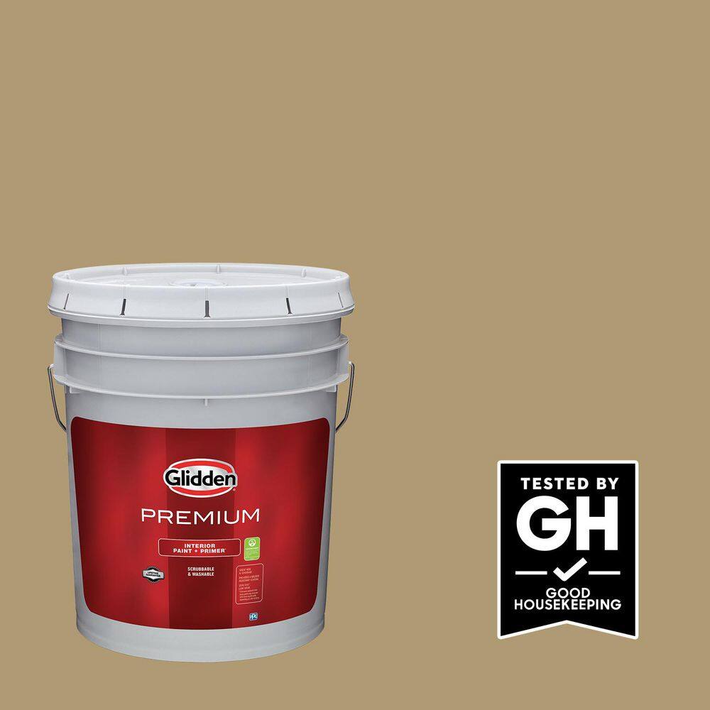 Glidden Premium 5 gal. PPG1099-5 Toasted Sesame Flat Interior Latex ...