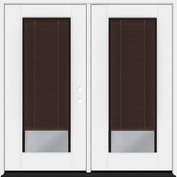 JELD-WEN 72in.x 80 in. F4500 Left-Hand/Inswing Primed Fiberglass French ...