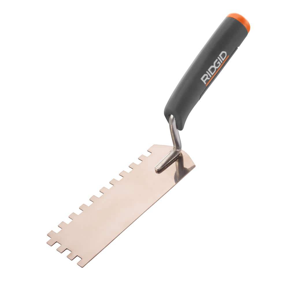 RIDGID XLT Notched Margin Trowel with Golden Finish FT1501 - The Home Depot