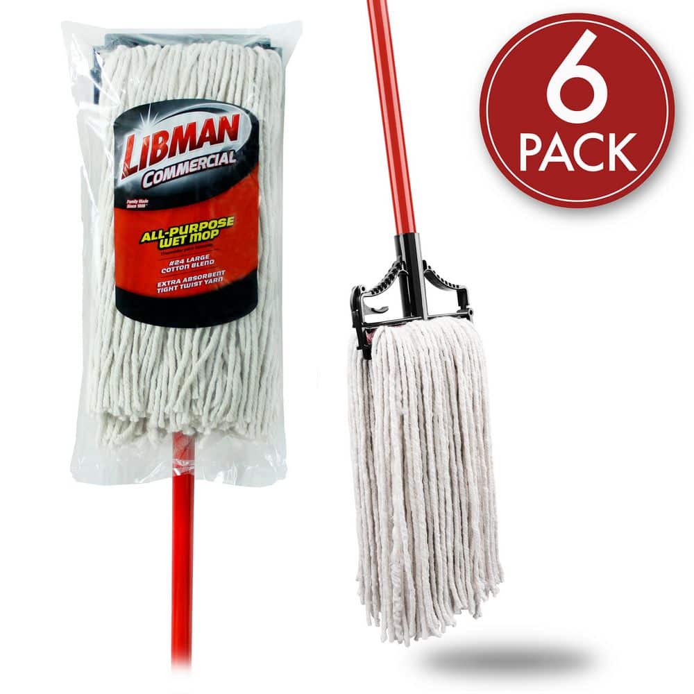 Libman Large Cotton Wet String Mop (6-Pack) 780-6 - The Home Depot
