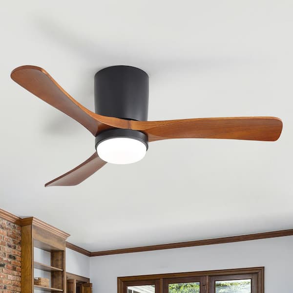 CACI Mall 42 in. Indoor/Outdoor Black and Brown Flush Mount Standard ...