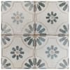 Merola Tile Kings Blume Blue 17-5/8 in. x 17-5/8 in. Ceramic Floor and ...