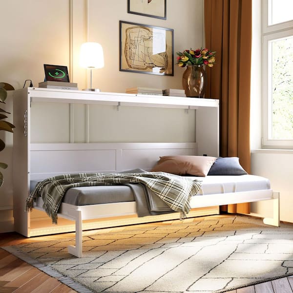 Reviews for Harper & Bright Designs White Wood Frame Full Farmhouse ...