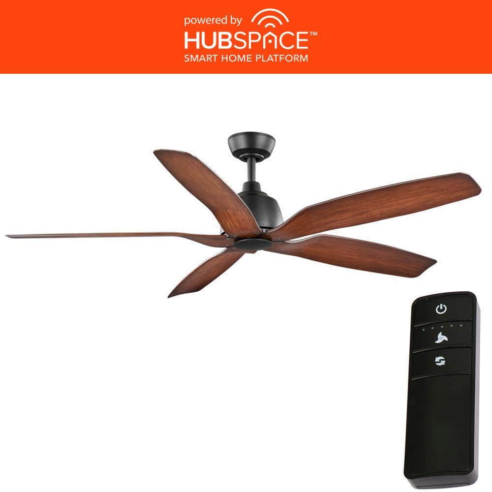 Home Decorators Collection 60 in. Sirrine Indoor/Outdoor Matte Black ...