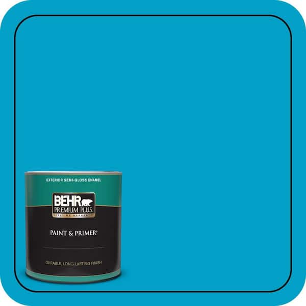 BEHR PREMIUM PLUS 1 qt. #P490-5 Yucatan Semi-Gloss Enamel Exterior ...