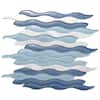 Ivy Hill Tile Flow Wave 3 in. x 6 in. Polished Glass and Marble Mosaic ...