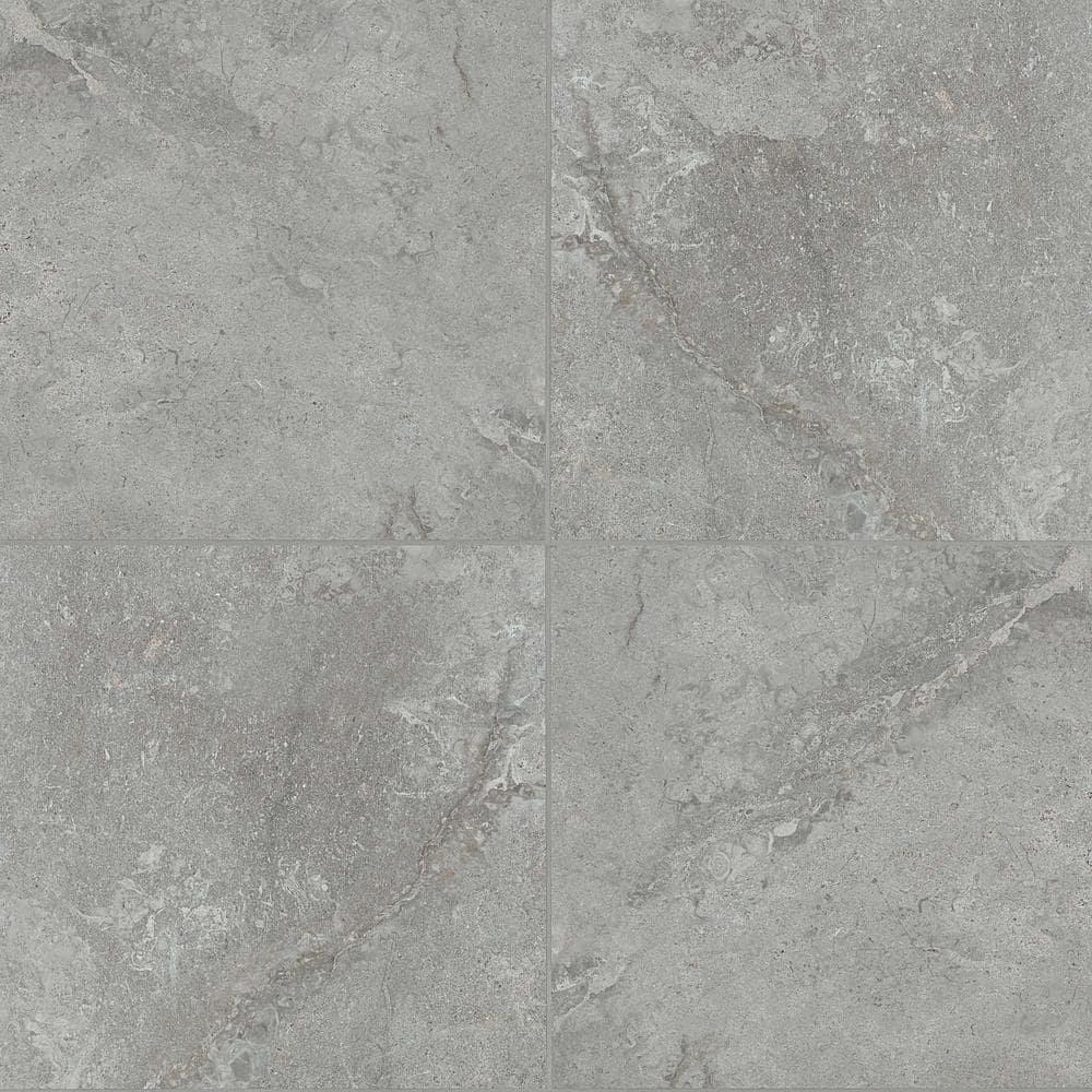 Bedrosians Stone Valley 36 in. x 36 in. Matte Cenere Porcelain Stone ...