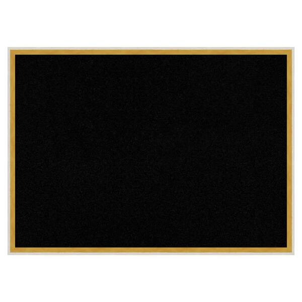 Amanti Art Paige White Gold Wood Framed Black Corkboard 29 in. x 21 in ...