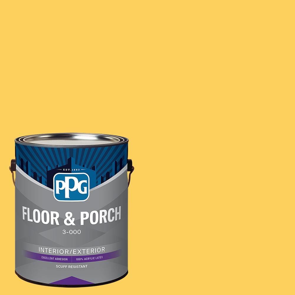PPG 1 gal. PPG1211-6 Beach Party Satin Interior/Exterior Floor and ...