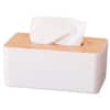 Basicwise Bamboo Removable Top Lid Rectangular Tissue Box QI003486 ...