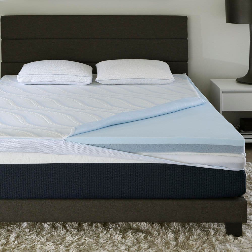Comfort Tech 3 in. Dual Comfort Foam Mattress Topper, Twin 031374579922 ...