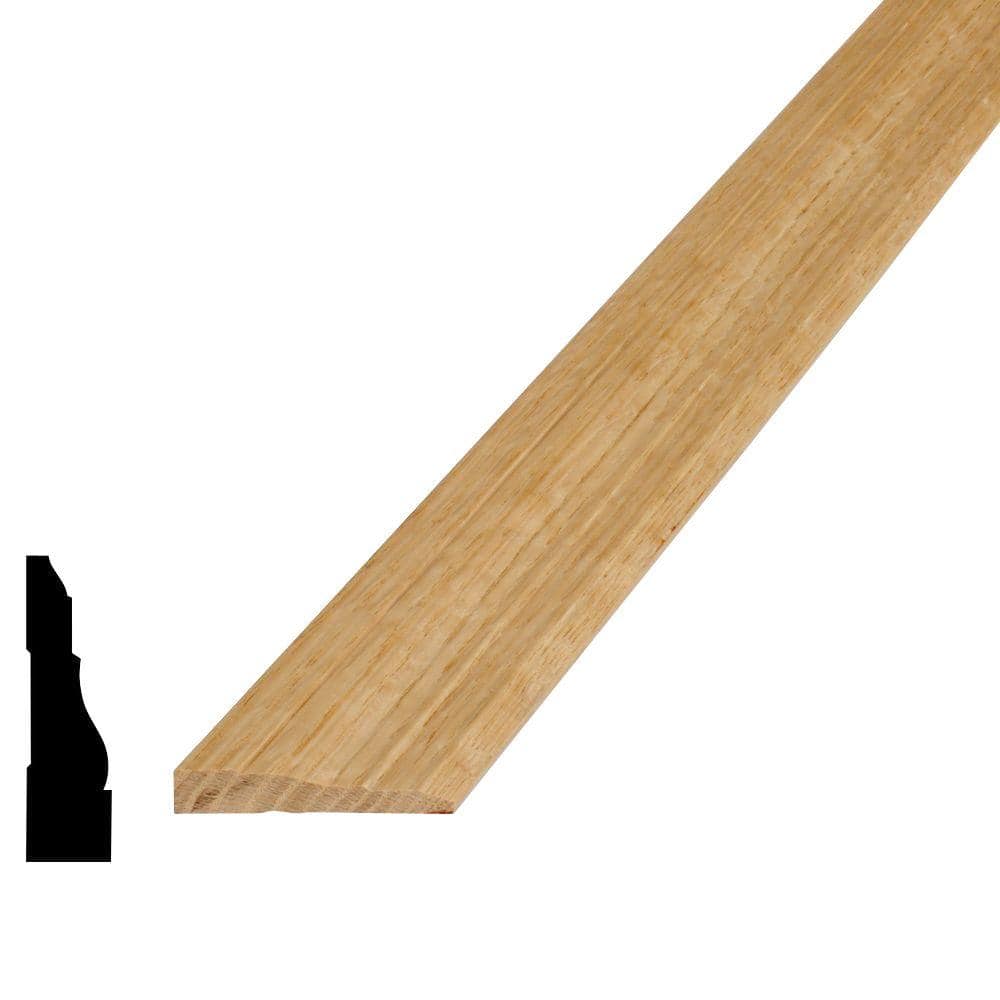 Alexandria Moulding 5/8 in. D x 2-1/4 in. W x 84 in. L Oak Wood ...