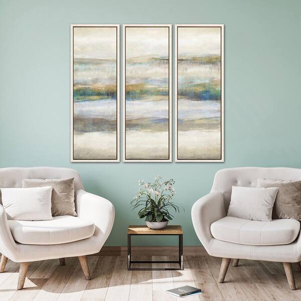 Paragon Blake 3 Piece Framed Giclee Abstract Art Print 37 in. x 13 in ...