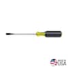 Klein Tools 3/8 in. Keystone-Tip Flat Head Screwdriver with 10 in. Heavy-Duty Round Shank 602-10 ...