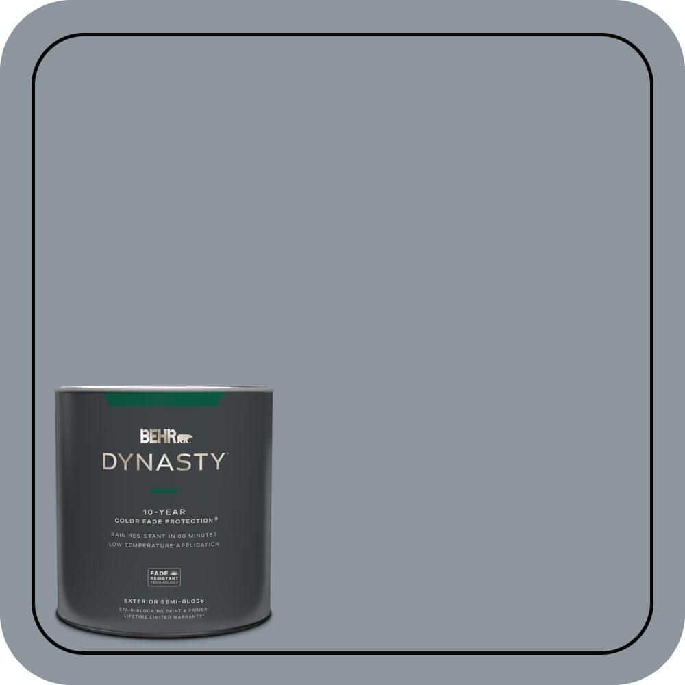 BEHR DYNASTY 1 qt. #750F-4 Raging Sea Semi-Gloss Enamel Exterior Stain ...